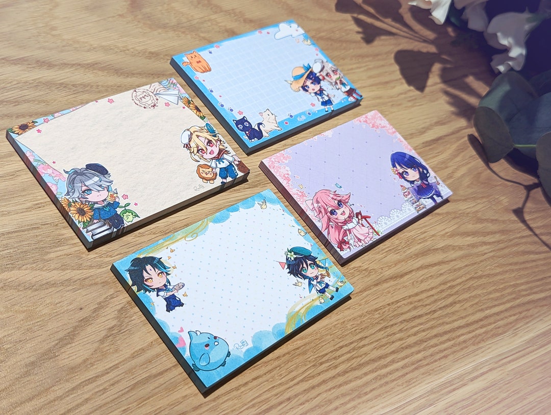 Genshin Impact Sailor Series A7 Notepad - Etsy