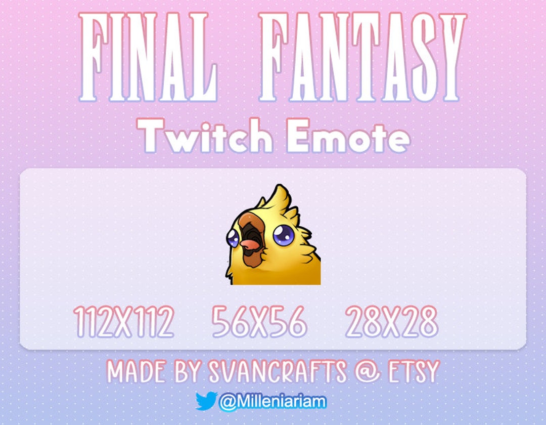 Final Fantasy Twitch Emote: Chocobo - Etsy
