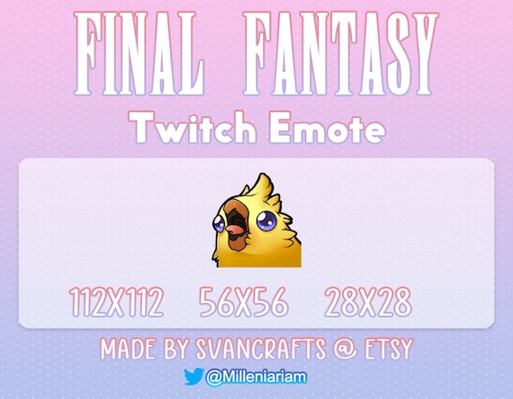 Final Fantasy Twitch Emote: Chocobo | Etsy
