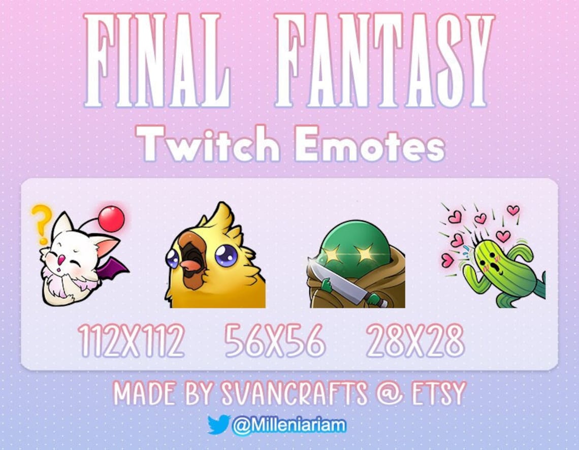 Final Fantasy Twitch Emote Pack - Etsy