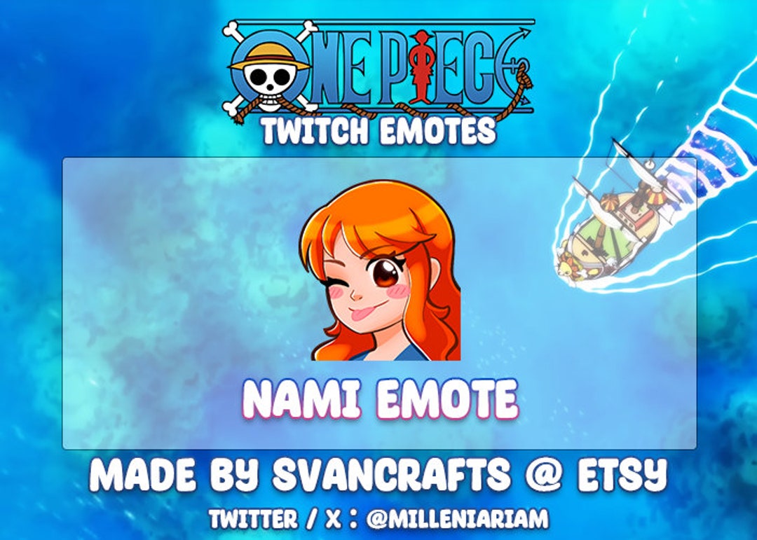 One Piece Twitch Stream Nami Emote - Etsy