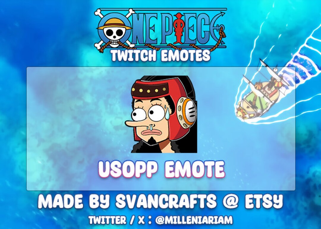 One Piece Twitch Stream Usopp Emote - Etsy