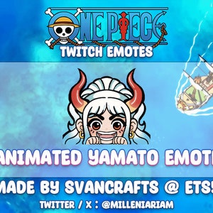 One Piece Twitch Stream Yamato Animated Emote - Etsy