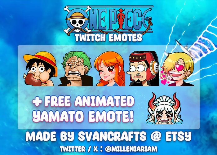 One Piece Twitch Stream Emote Pack - Etsy
