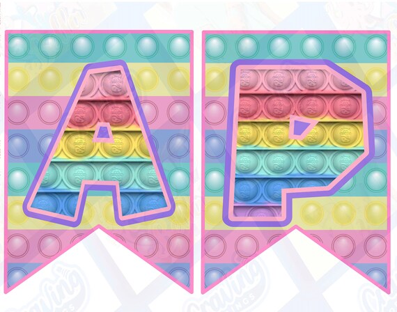 Pop It Fidget Toy Pop It Fidget Toy Banner Pop It Birthday | Etsy