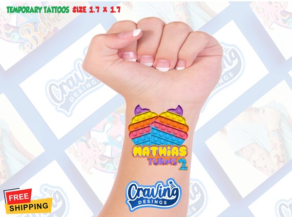 Pop it Toy Tattoos Pop It Fidget Toy Tattoos Pop It | Etsy