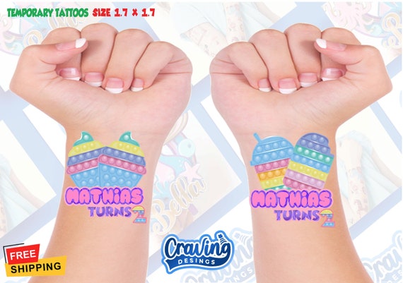 Pop It Toy Tattoos Pop It Fidget Toy Tattoos Pop It | Etsy