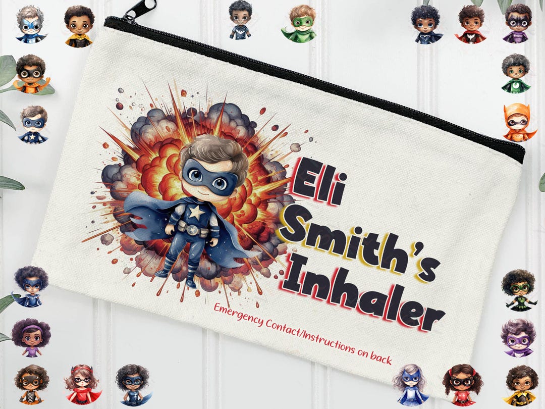 Personalised Inhaler Pouch: Asthma Medicine, Medical Alert, Holiday ...