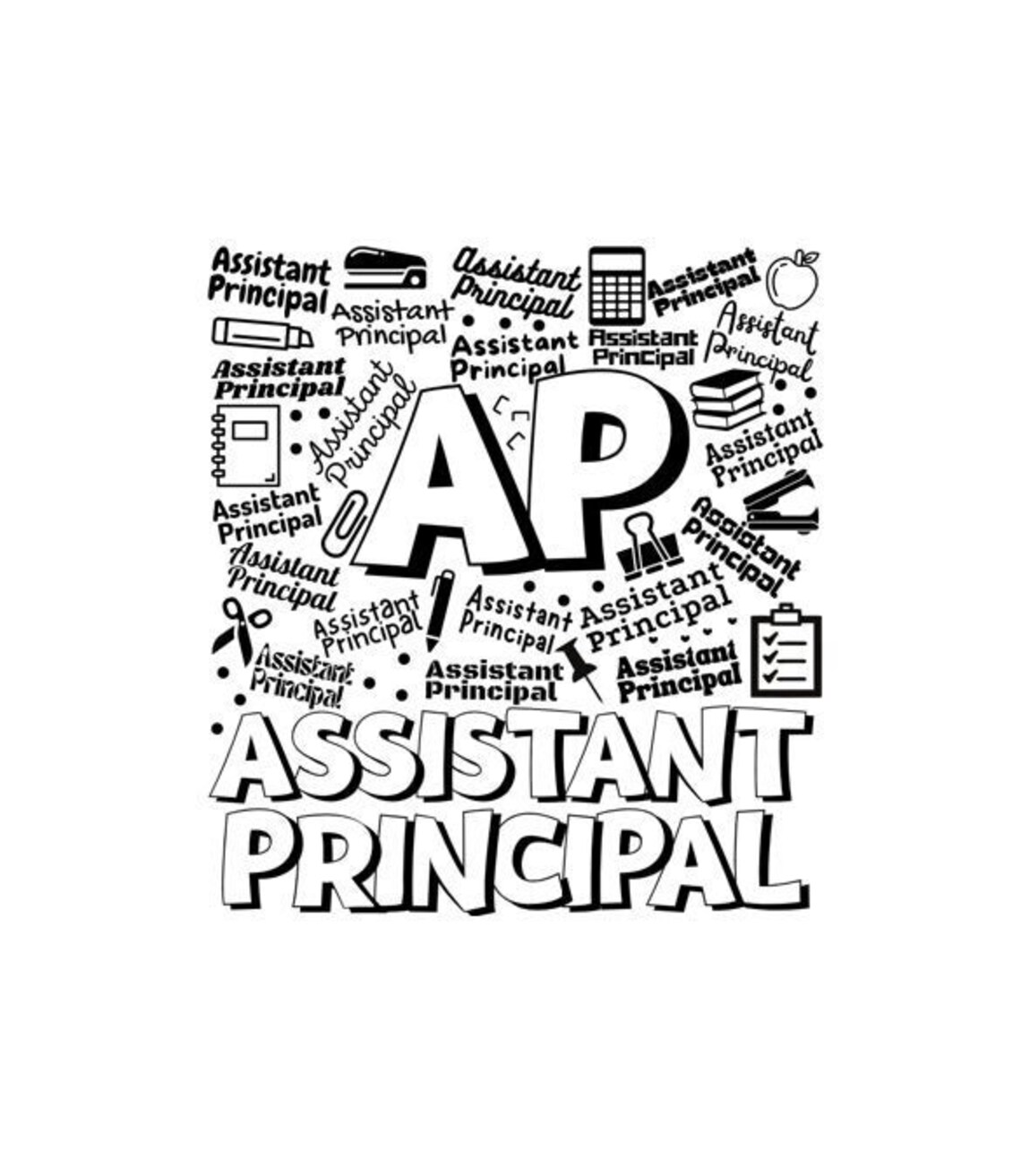 Assistant Principal Typography INSTANT DOWNLOAD Jpg, Svg, Png, for Use ...
