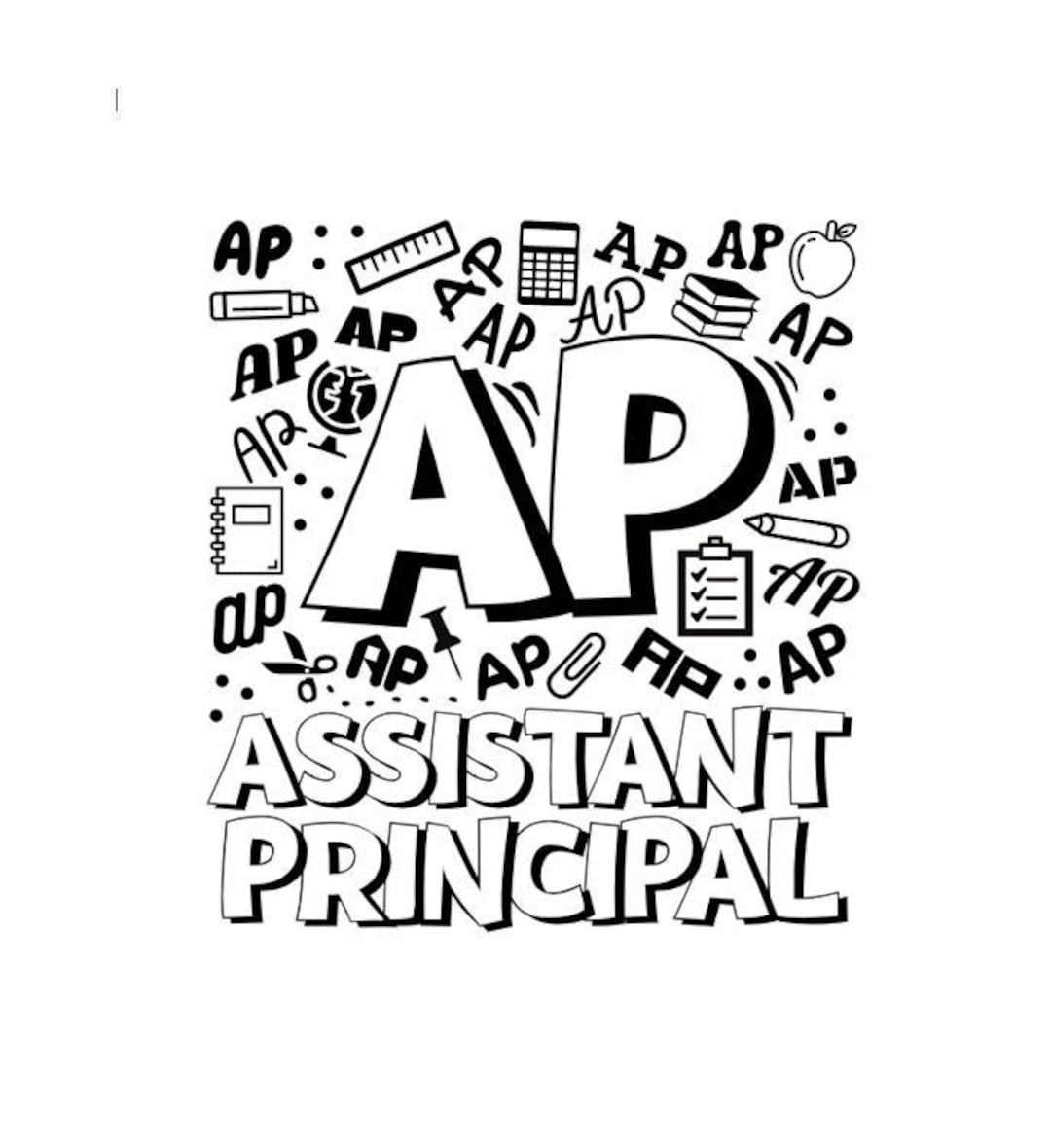 Assistant Principal Typography INSTANT DOWNLOAD Jpg, Svg, Png, for Use ...