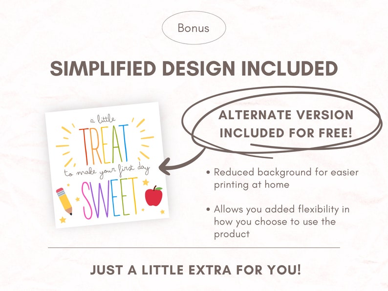 First Day of School Gift Tag Printable, Teacher Student Favor (digital ...