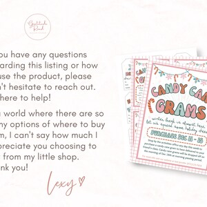 Candy Cane Grams Grams Template, Editable PTA Holiday Event, Canva ...