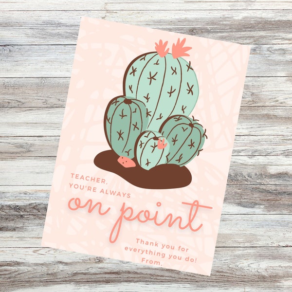 Teacher Appreciation Succulent Printable - Etsy