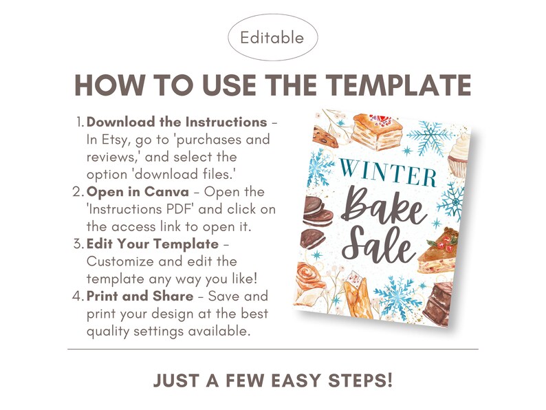 Editable Holiday Bake Sale Flyer, School Bake Sale Flyer, Church ...