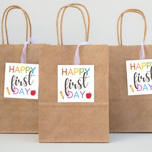 First Day of School Gift Tag, Rainbow Design (digital Download) - Etsy