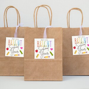 Happy First Day of School Tag, Here's to a Bright Year, Back to School ...