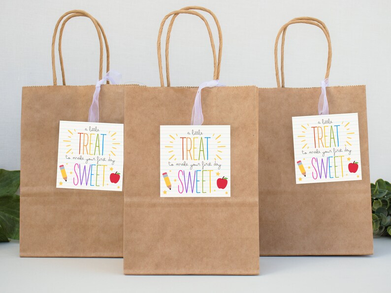 First Day of School Gift Tag Printable, Teacher Student Favor (digital ...
