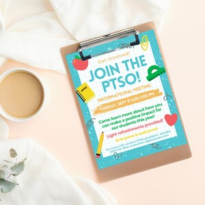 Editable PTA Recruitment Flyer, PTA Membership, Canva Template for PTO ...