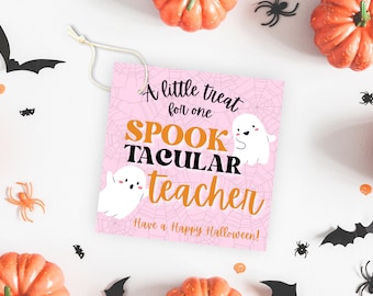 Halloween Treat Tag, Fab-boo-lous Teacher, Halloween Cookie Tags ...