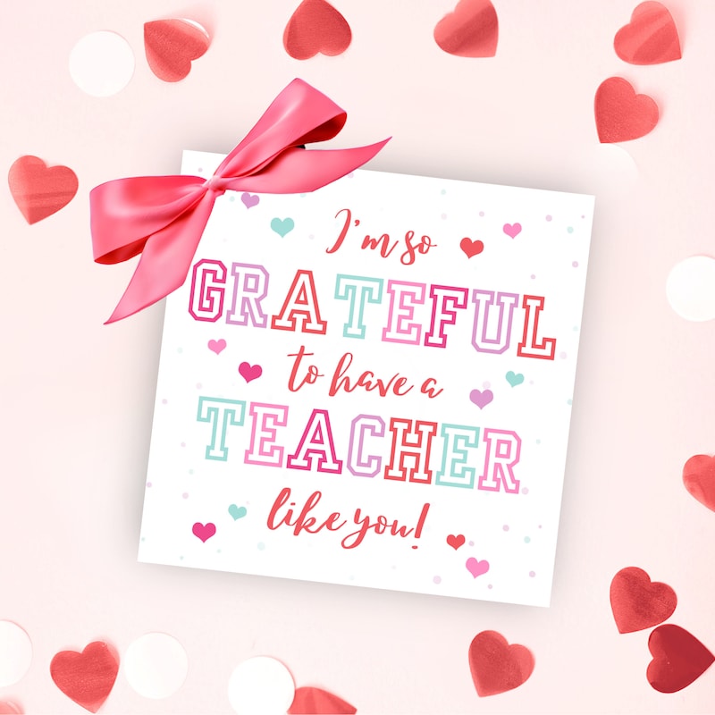 Teacher Valentine Card - Etsy