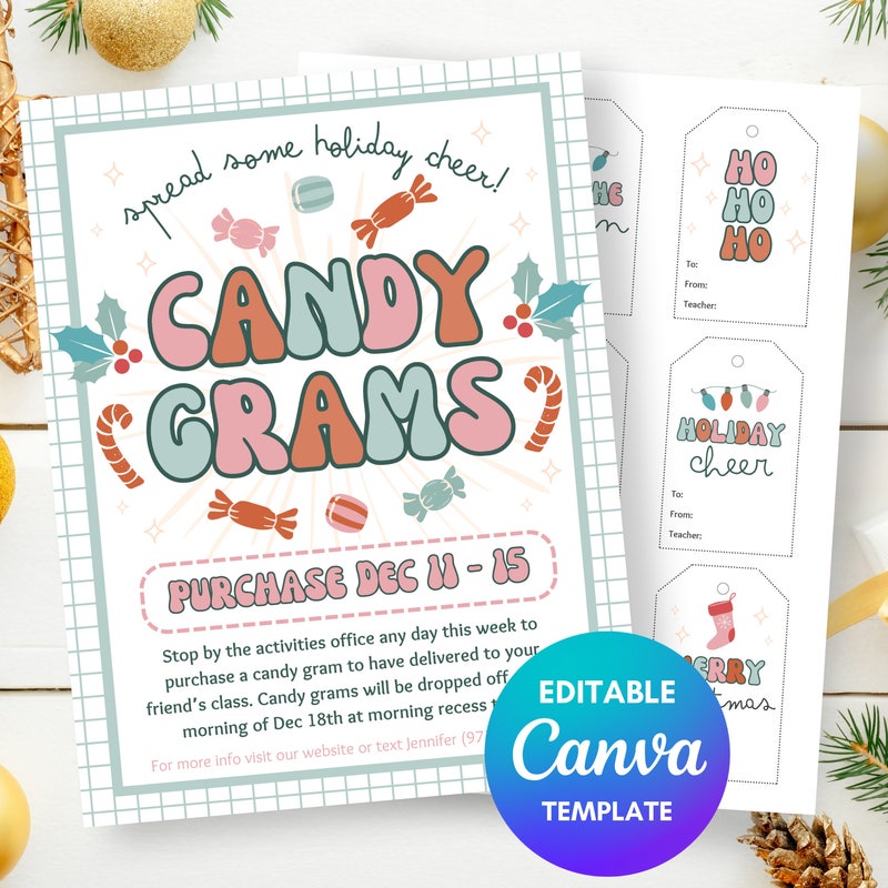 Candy Gram Template - Etsy