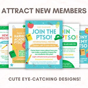 Editable PTA Recruitment Fliers, PTA Membership, Canva Template for PTO ...