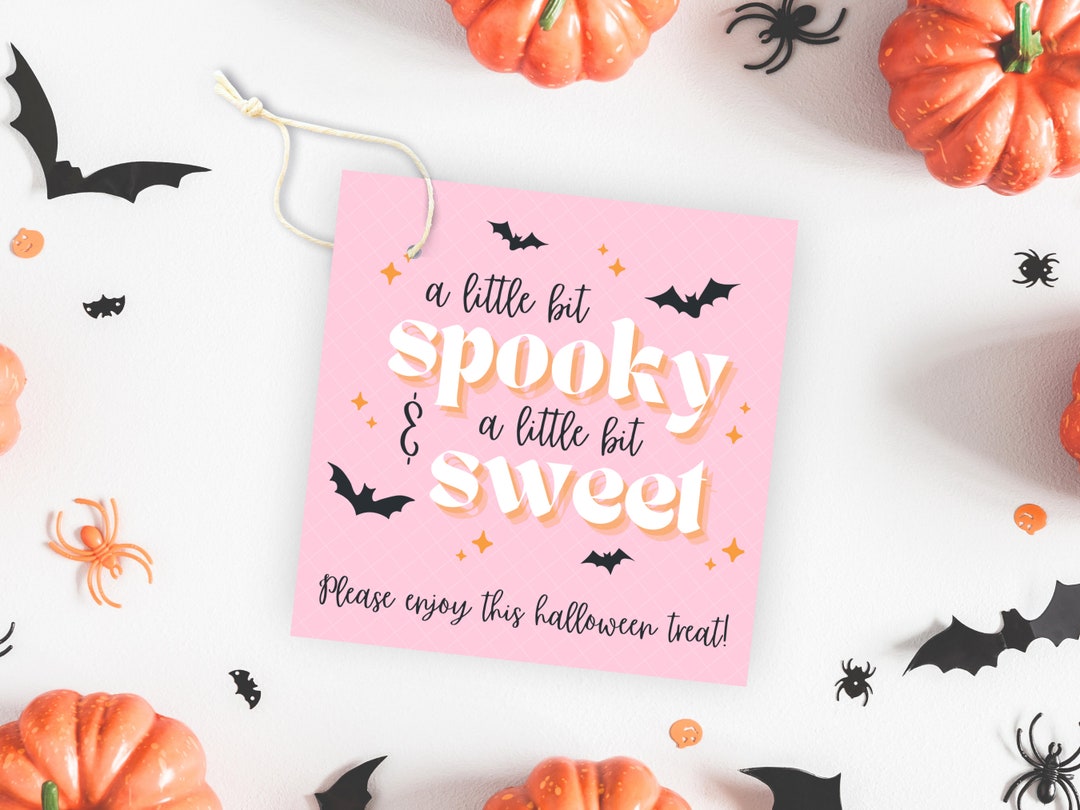 Halloween Treat Tag, Spooky & Sweet Party Favor, Halloween Cookie Tag ...