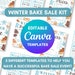 Christmas Holiday Bake Sale Flyer, Winter Bake Sale Editable Template ...