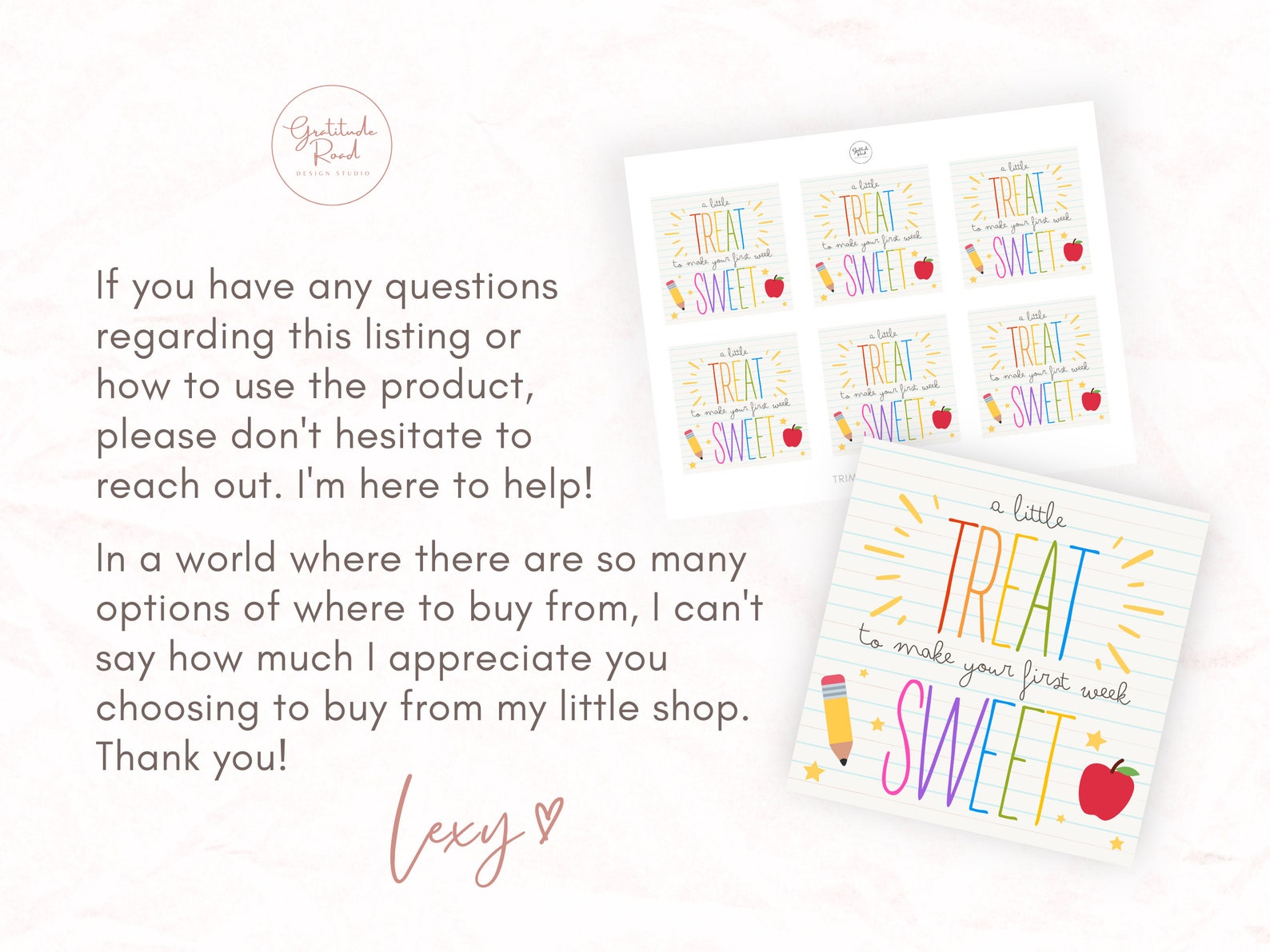 Back to School Gift Tag Printable Happy First Week of School - Etsy