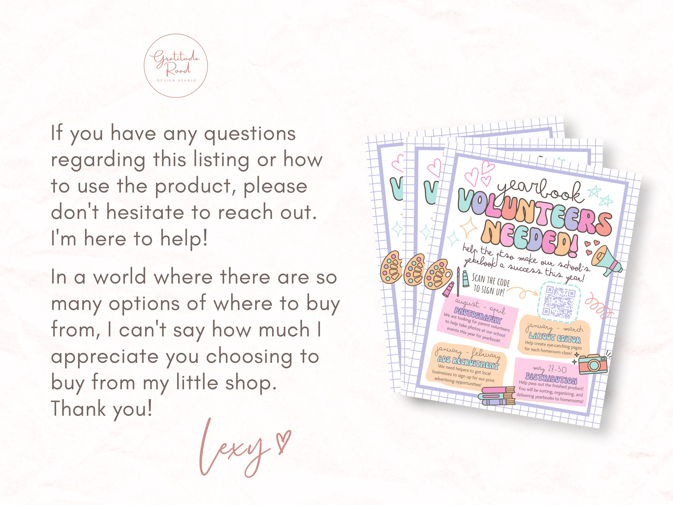 Editable Yearbook Volunteer Flyer Template, Canva School Committee ...