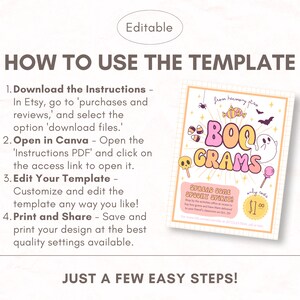 Editable Halloween Boo Grams Templates, PTA Halloween Events, Canva ...