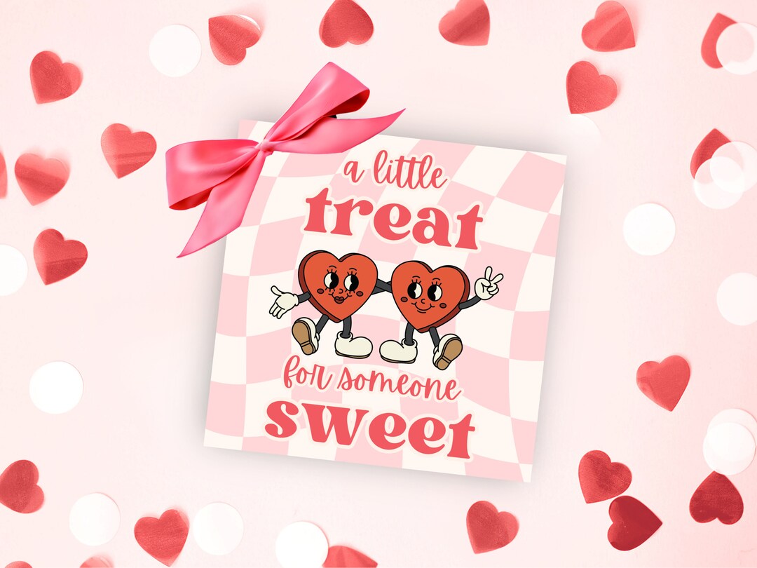 Teacher Valentines Day Tags, A Treat for Someone Sweet, PTA Valentine ...