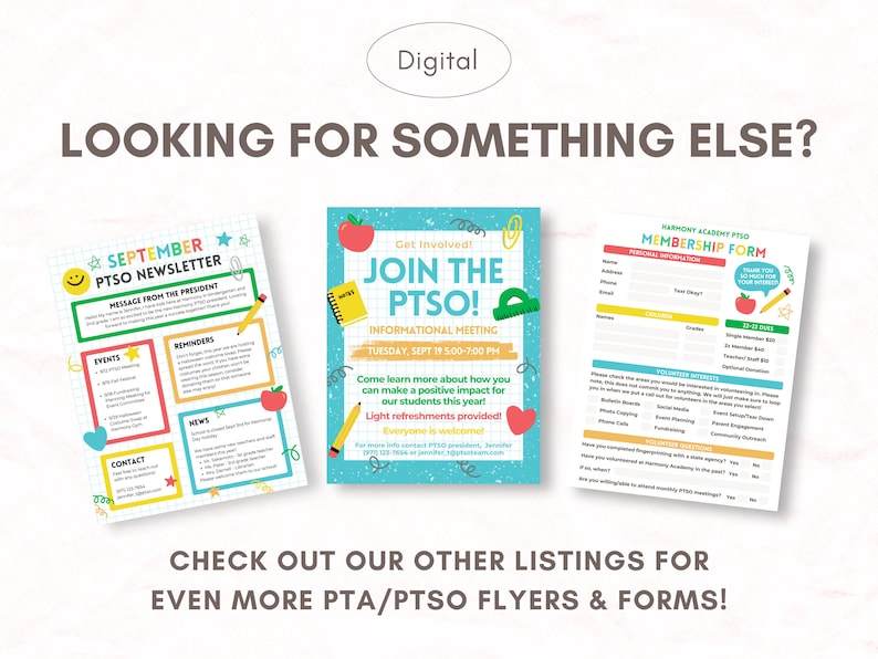 Editable PTA Flyers, School Event Canva Templates (canva Template ...
