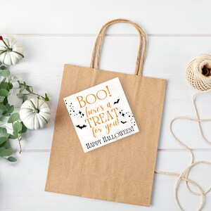 Halloween Treat Tag, Boo! Here's a Treat for You! Halloween Cookie Tag ...