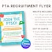 Editable PTA Recruitment Flyer, PTA Membership, Canva Template for PTO ...