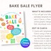 Bake Sale Event Flyer Editable, Bake Sale PTA Fundraiser, Canva ...