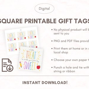 Back to School Gift Tag Printable, Happy First Day of School Class ...