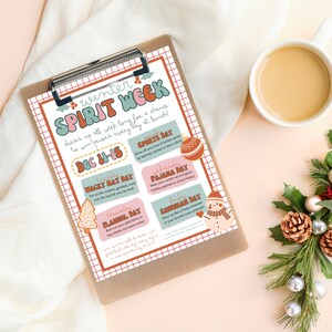 Winter Spirit Week Flyer Template, Christmas Spirit Week, Winter Dress ...