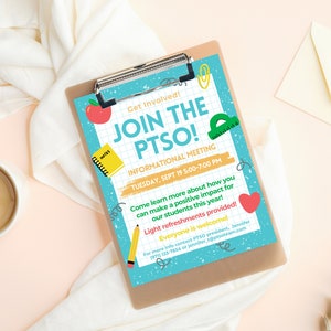 Editable PTA Recruitment Flyer, PTA Membership, Canva Template for PTO ...