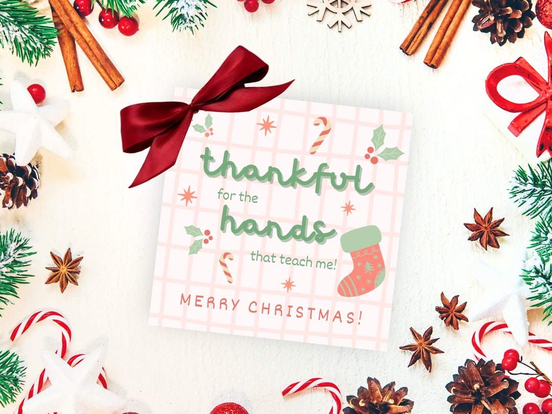 Christmas Teacher Gift Tag, Soap Teacher Gift, Hand Lotion Gift ...