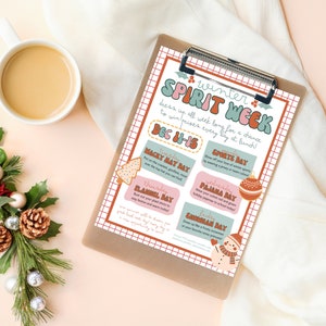 Winter Spirit Week Flyer Template, Christmas Spirit Week, Winter Dress ...