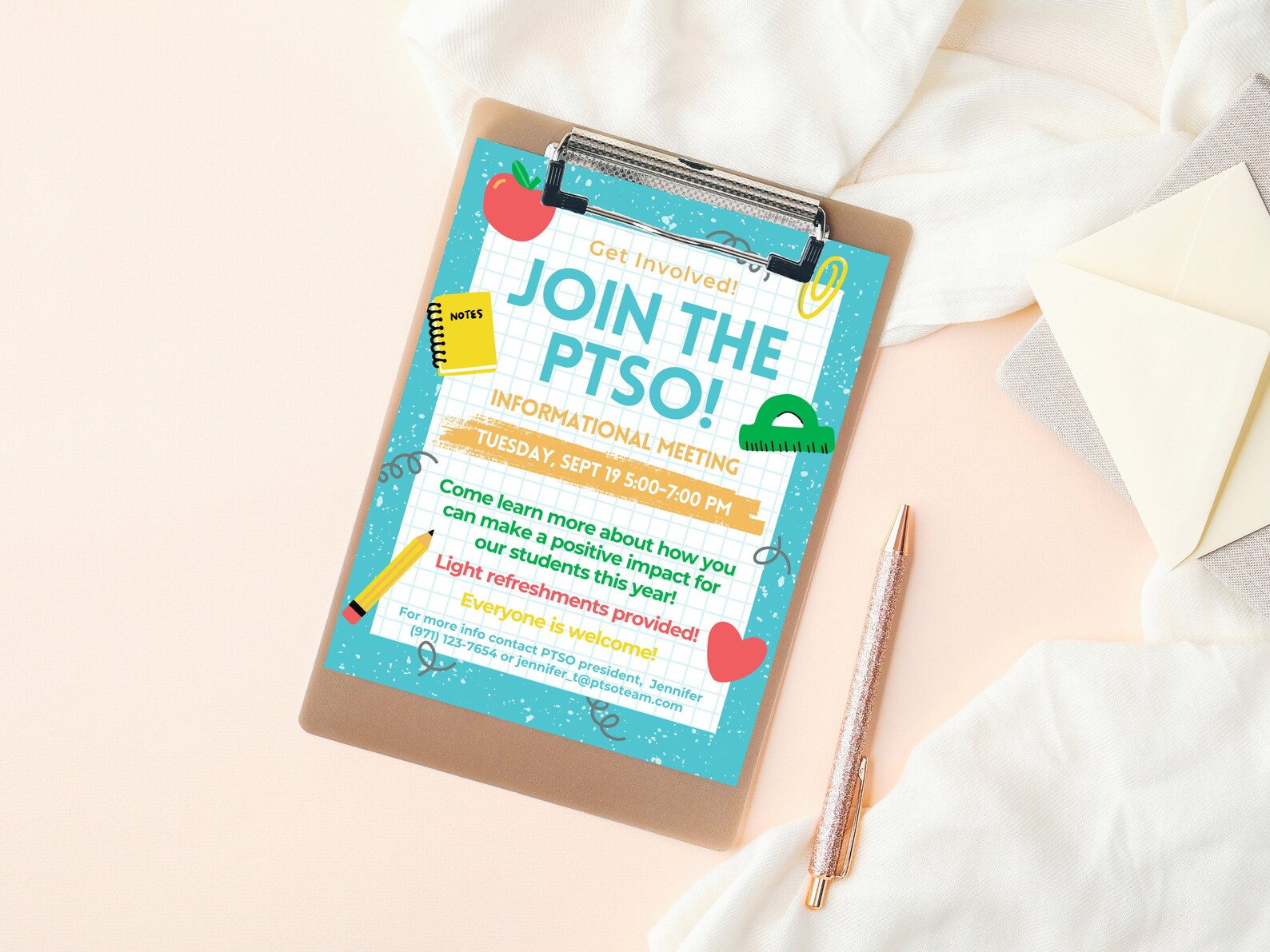 Editable PTA Recruitment Flyer, PTA Membership, Canva Template for PTO ...