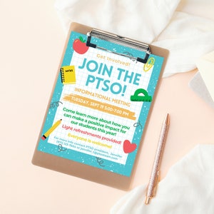 Editable PTA Recruitment Flyer, PTA Membership, Canva Template for PTO ...