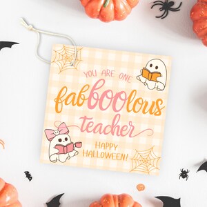Halloween Treat Tag, Fab-boo-lous Teacher, Halloween Cookie Tag ...