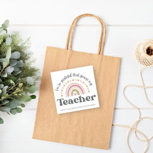 Teacher Thank You Gift Tag Printable, I'm so Grateful You're My Teacher ...