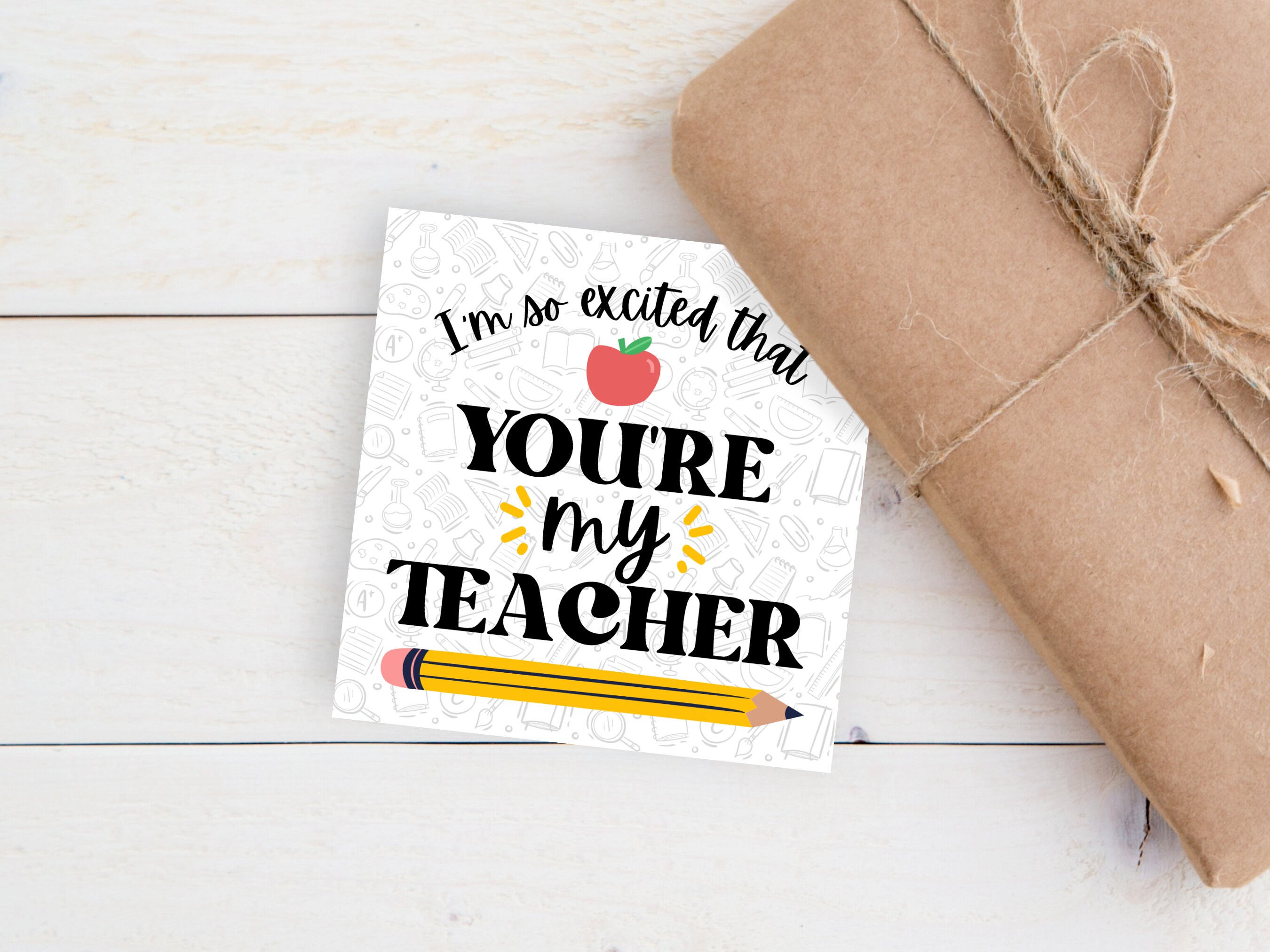 Teacher Gift Tag, First Day of School Printable (digital Download) - Etsy