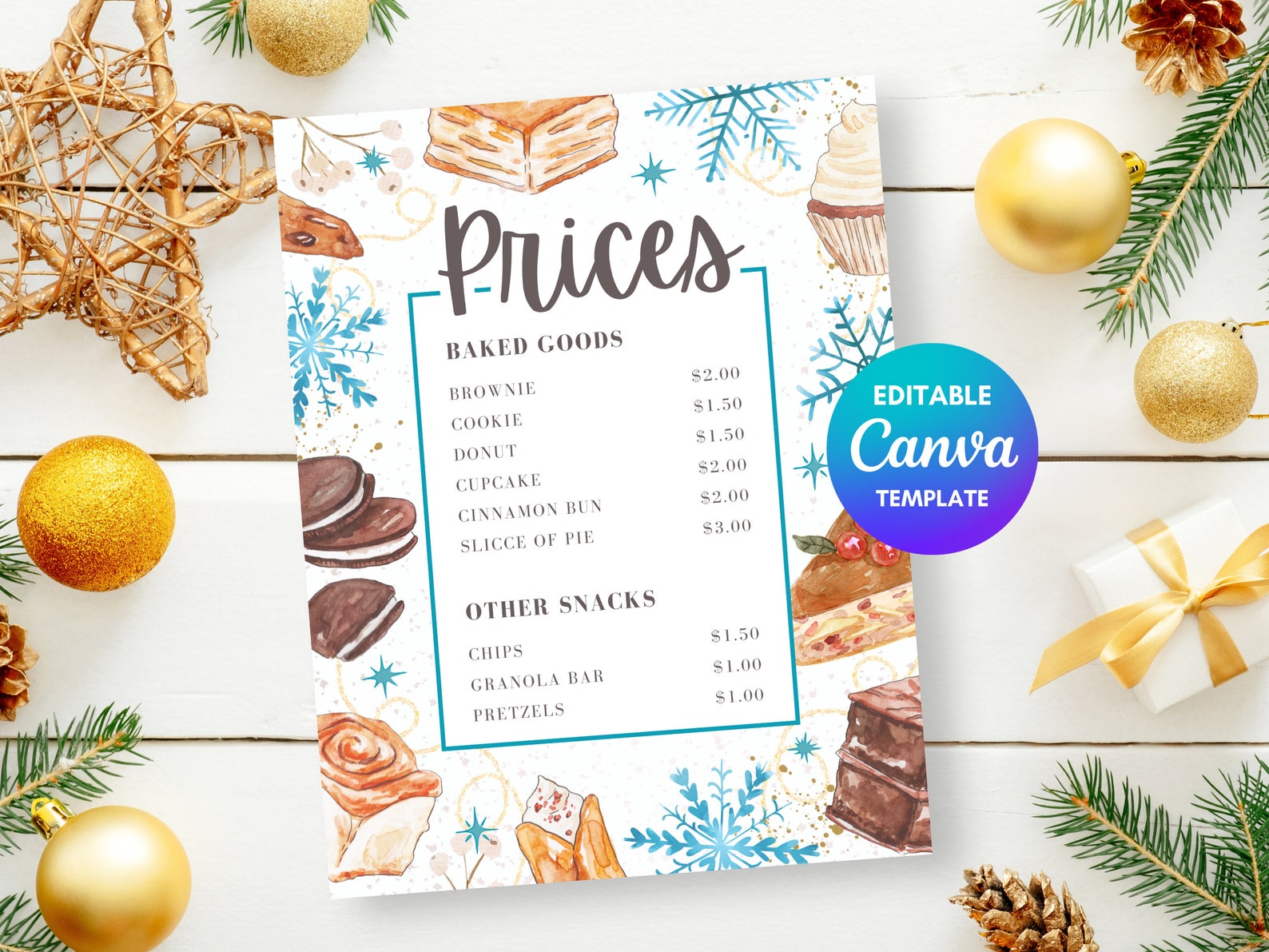 Editable Holiday Bake Sale Flyer, School Bake Sale Flyer, Church ...