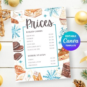 Editable Holiday Bake Sale Flyer, School Bake Sale Flyer, Church ...