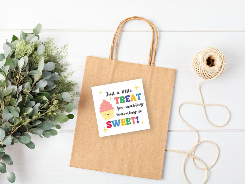 Teacher Thank You Gift Tag Printable, Just a Little Treat for Making ...