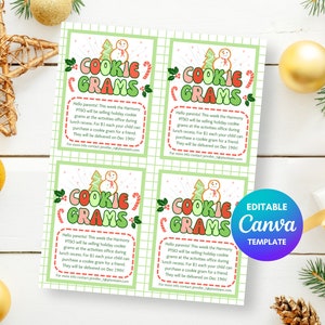 Editable Cookie Grams Grams Templates, PTA Holiday Events, Canva ...
